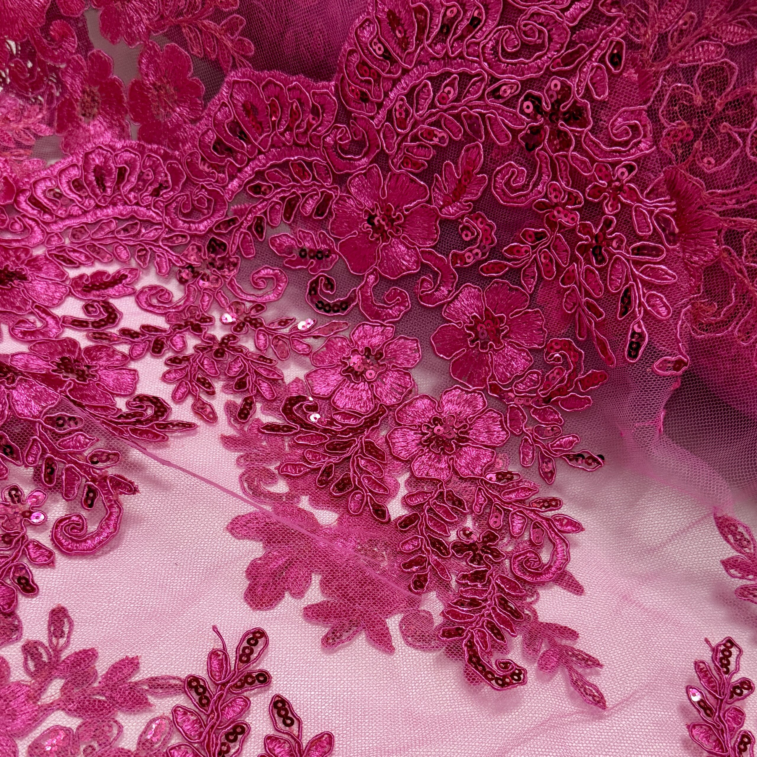 Encaje Glamour Rosado | KG TEXTILES