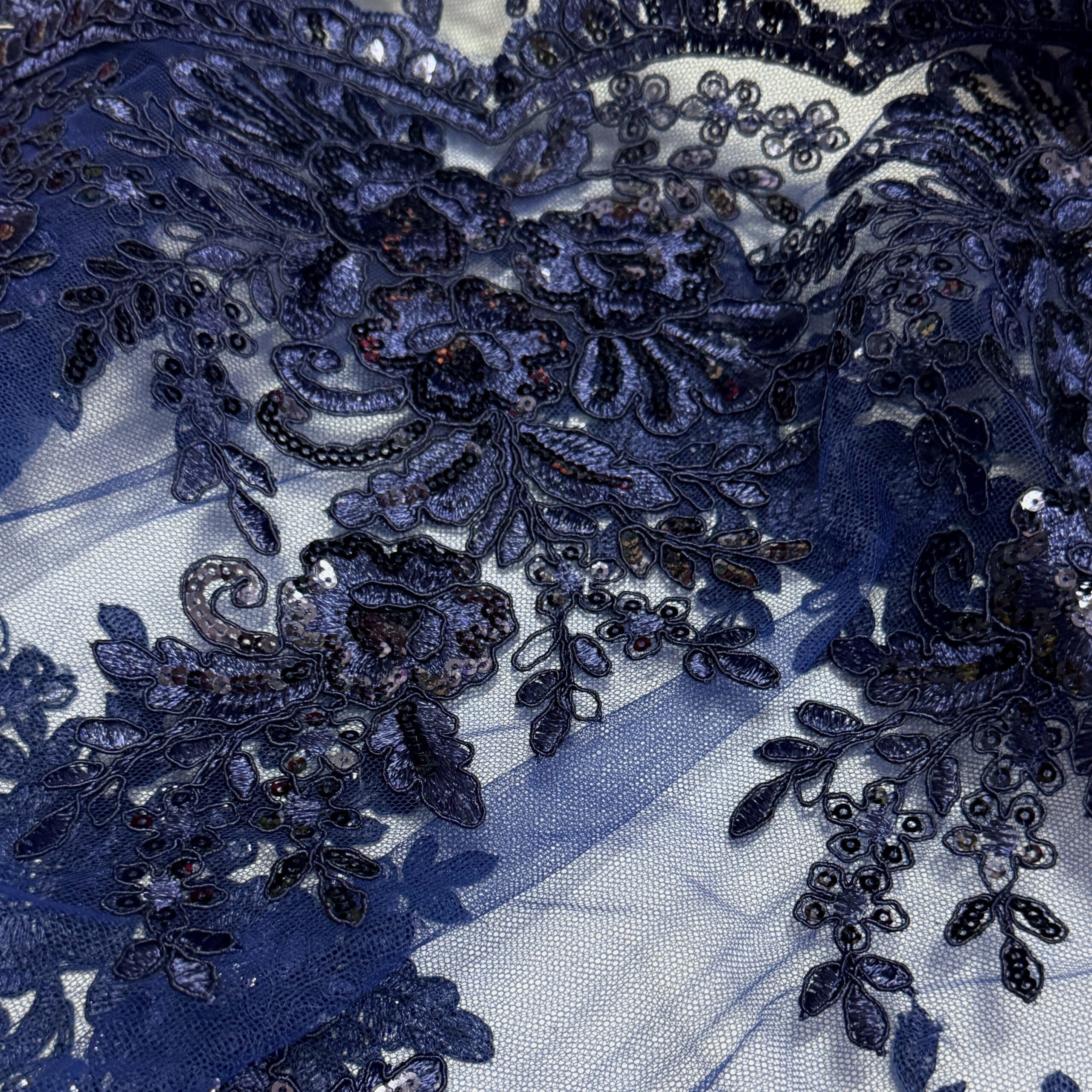 Encaje Glamour Azul | KG TEXTILES